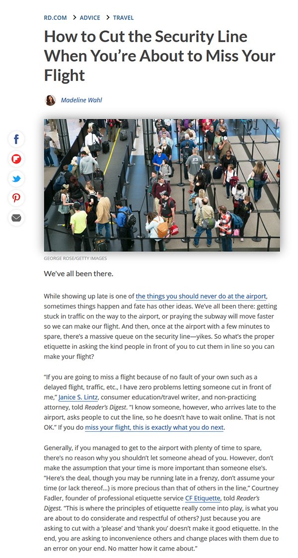 Is it okay to cut the Security Line When You’re About to Miss Your ...